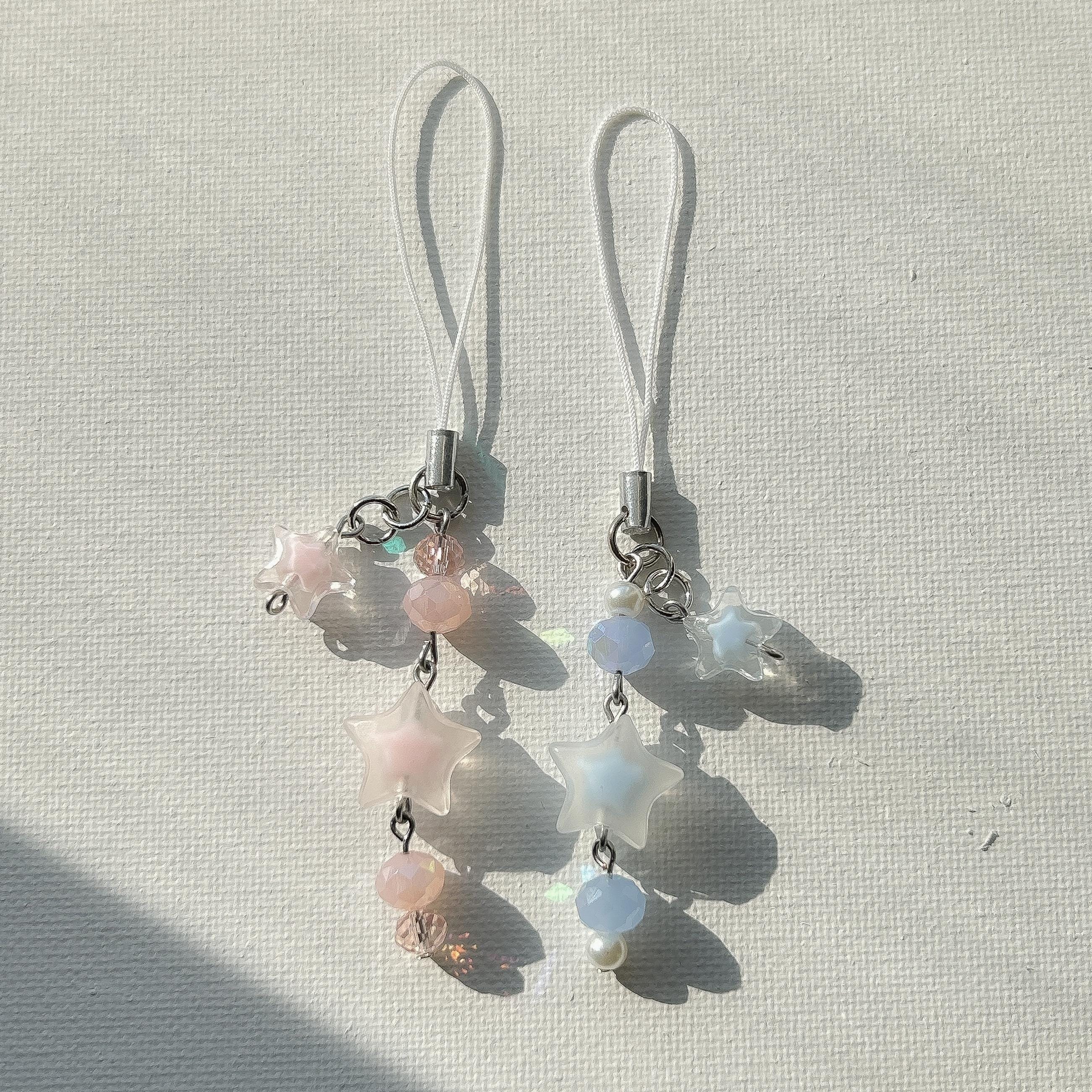 Blue & Pink Star Phone Charms - Etsy