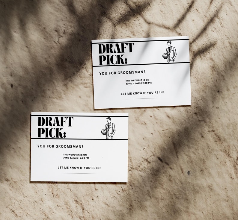 Groomsman Proposal Card Template Basketball Theme Cheap Groomsman Gift ...