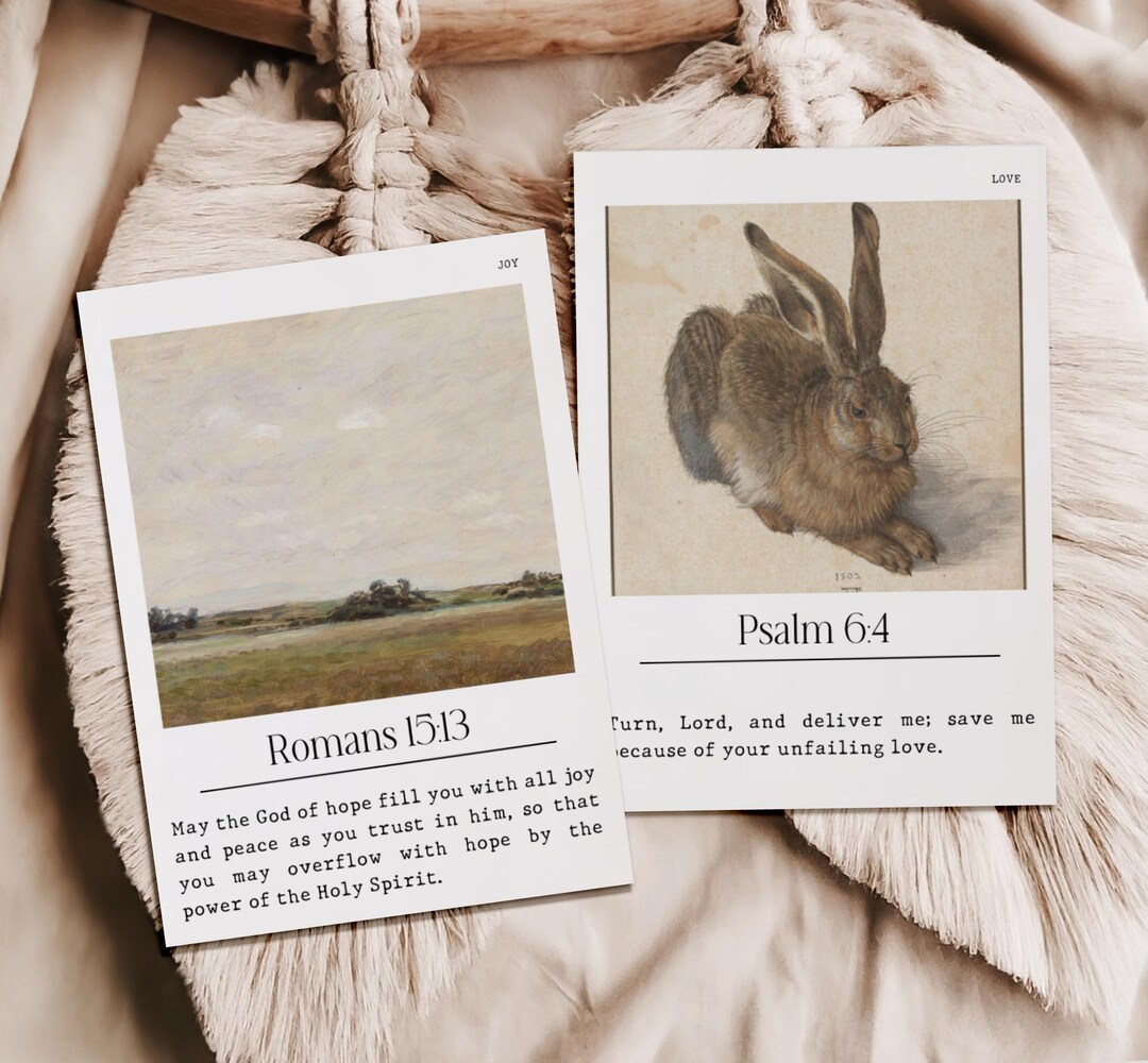 Bible Memory Verse Cards Daily Bible Affirmation Cottagecore Scripture ...