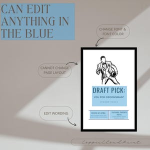 Groomsman Proposal Card Template Football Themed Cheap Groomsman Gift ...
