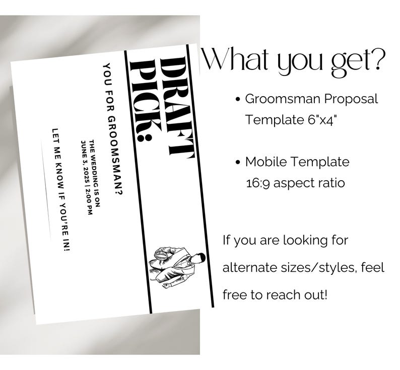 Football Themed Groomsman Proposal Card Template Cheap Groomsman Gift ...