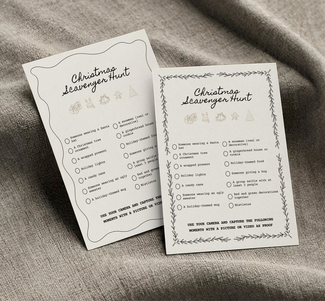 Holiday Party Scavenger Hunt Printable for Christmas Office Family ...