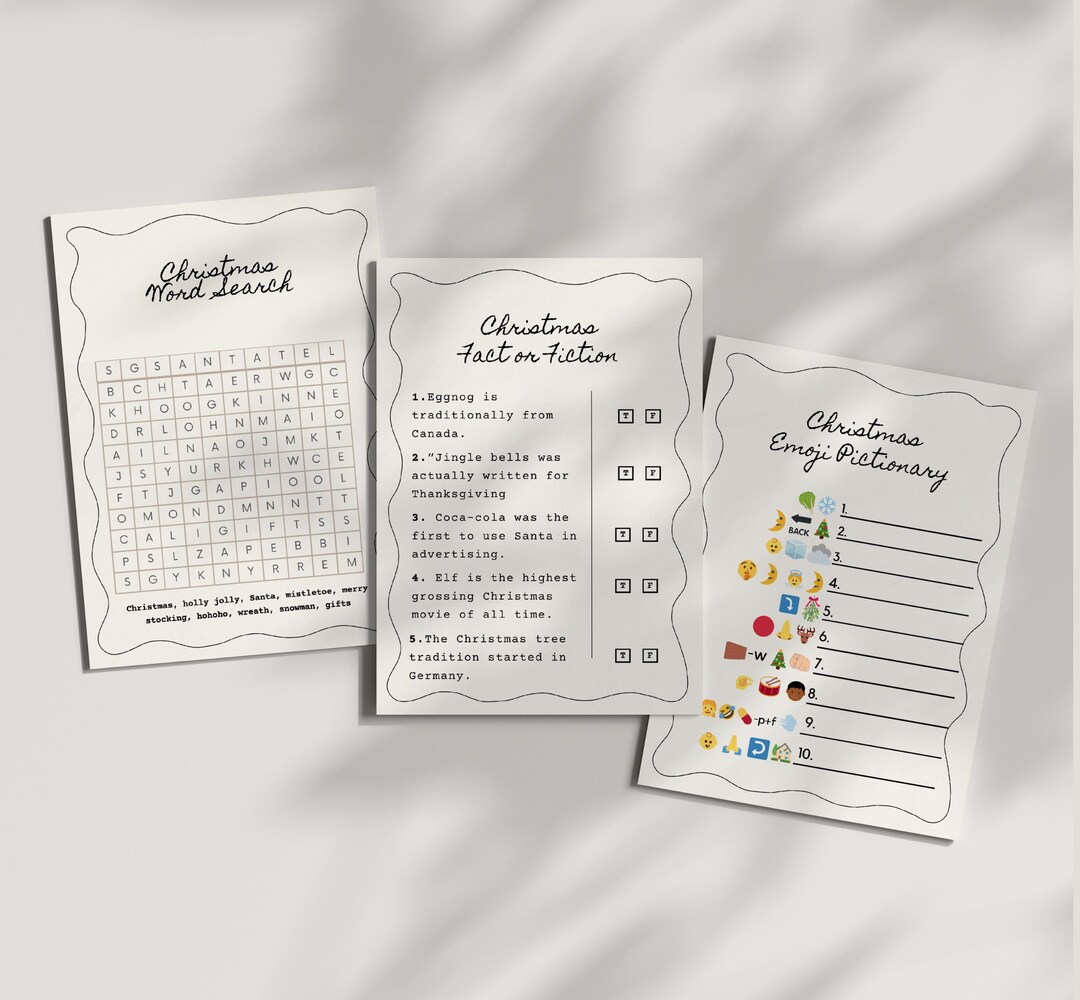 Christmas Work Party Game Bundle 6 Games Printable Last Minute Office ...