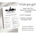 Printable City Scavenger Hunt, New York Scavenger Hunt Game Minimalist ...