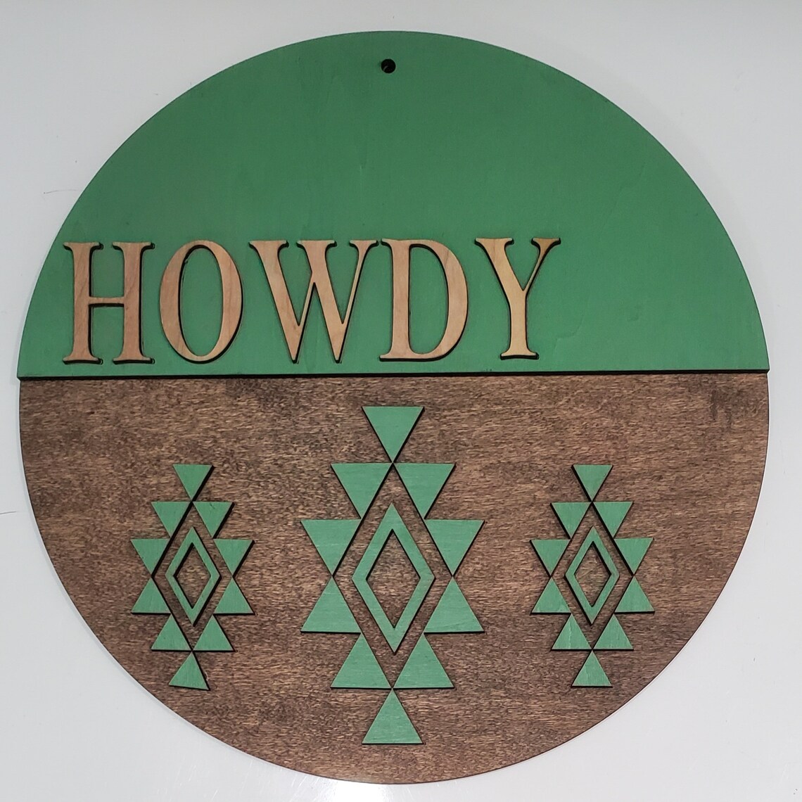 Western Howdy Welcome Sign, Round Sign, Front Door Welcome Sign, 3d ...