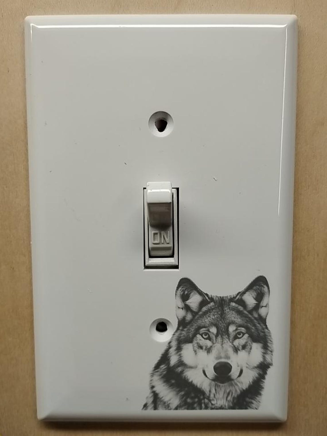 Laser Engraved Wildlife Switch Plate Cover: Squirrels, Fox, Wolves ...