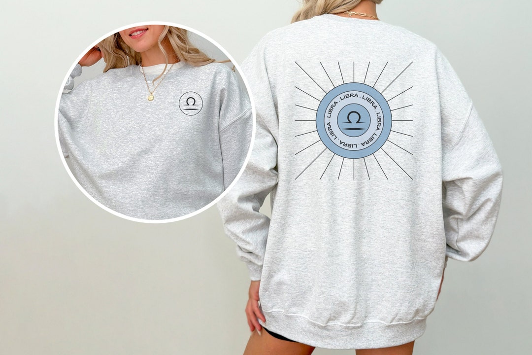 Libra Astrology Star Sign Sweatshirt, Horoscope Birthday Sweaters ...