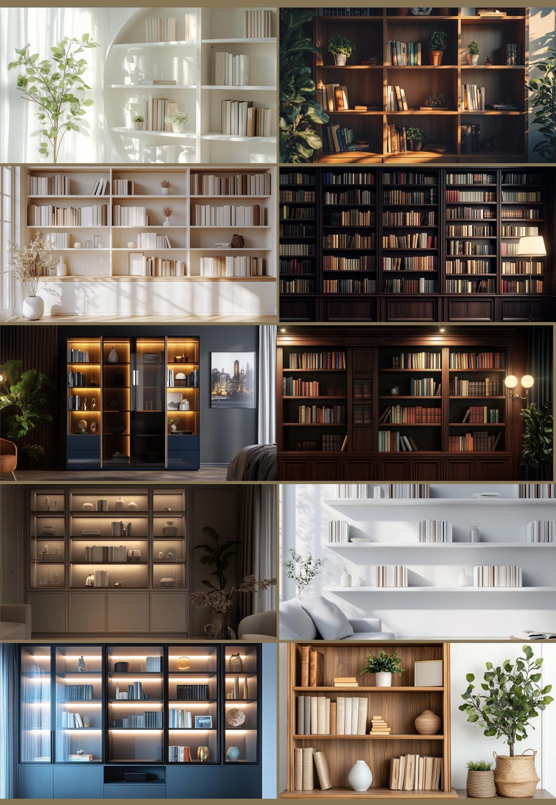 25 Home Office Bookshelf Zoom Backgrounds Virtual Office Backdrops for ...