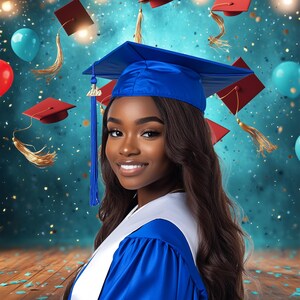 Glitter Graduation Photo Backgrounds: Senior Portrait Digital Backdrops ...