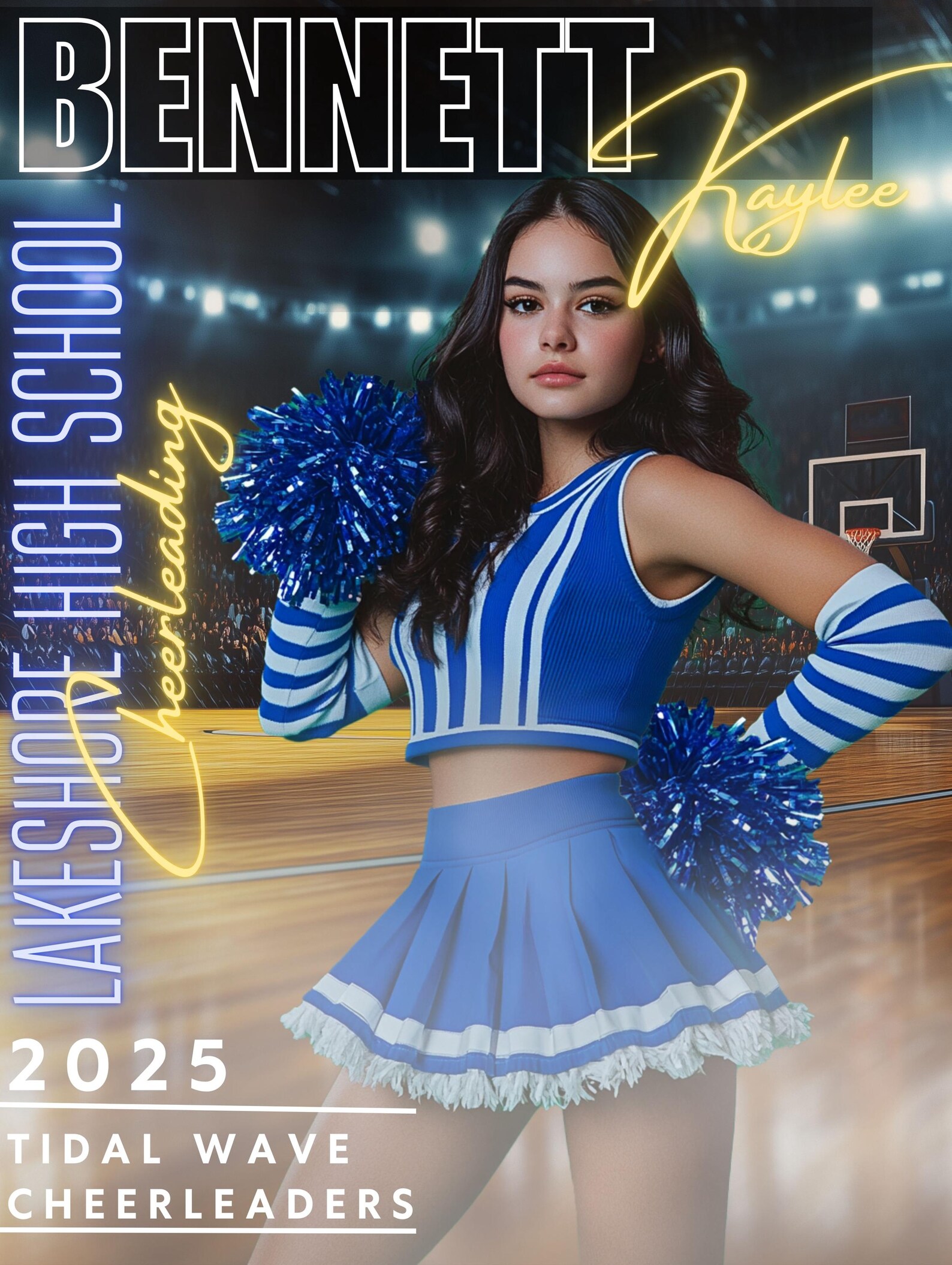 Cheerleading Canva Template: High School Senior Poster, Sports Banner ...