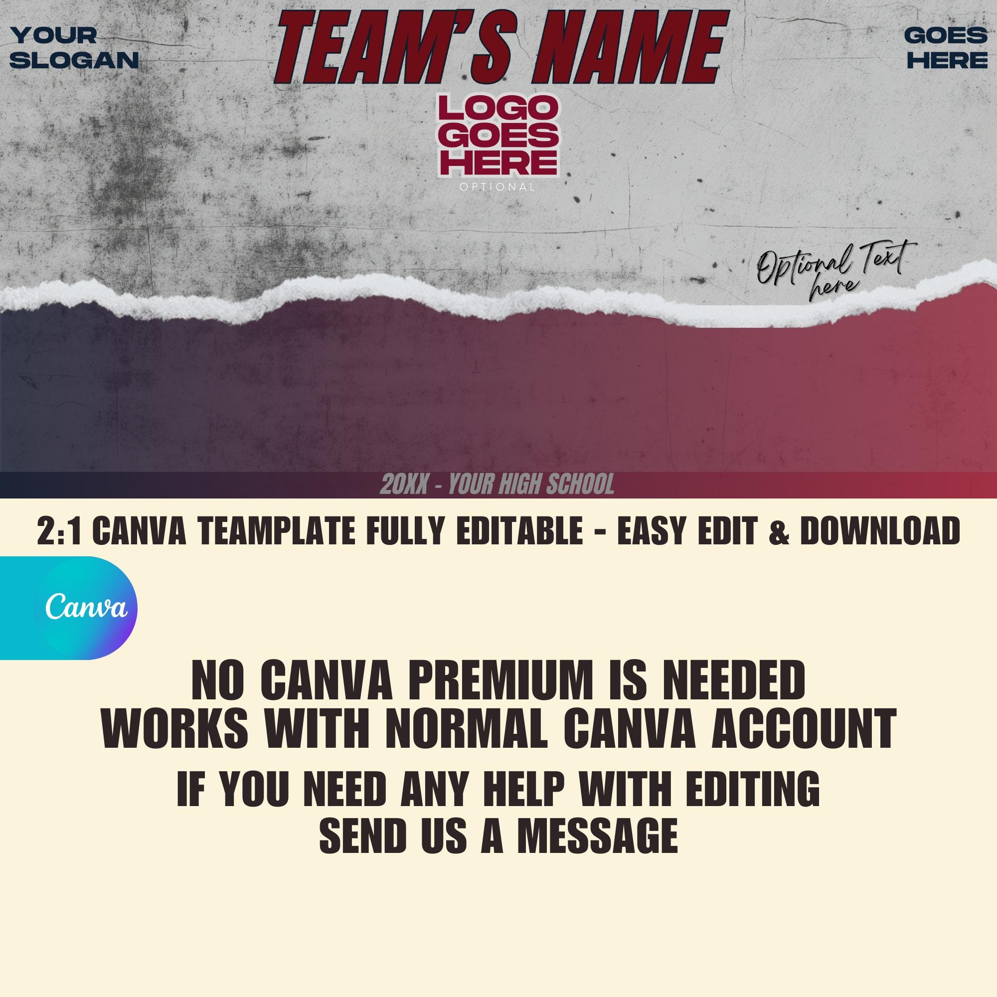 Team Banner Canva Template | Custom Senior Night Sports Poster | High ...