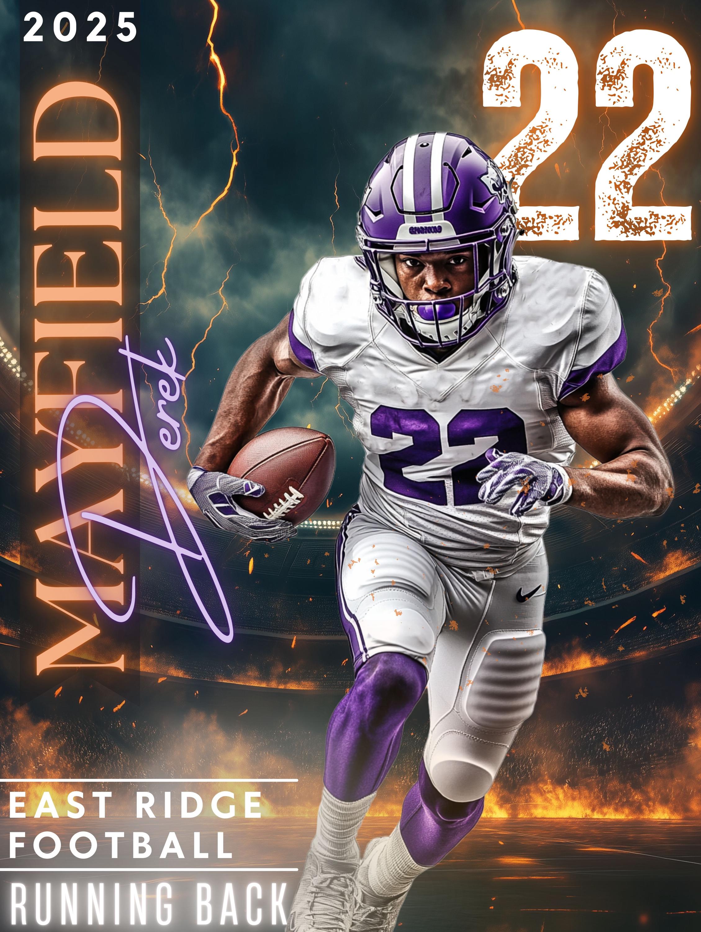 Fiery Football Stadium Canva Template: Player Highlights & Team Posters ...