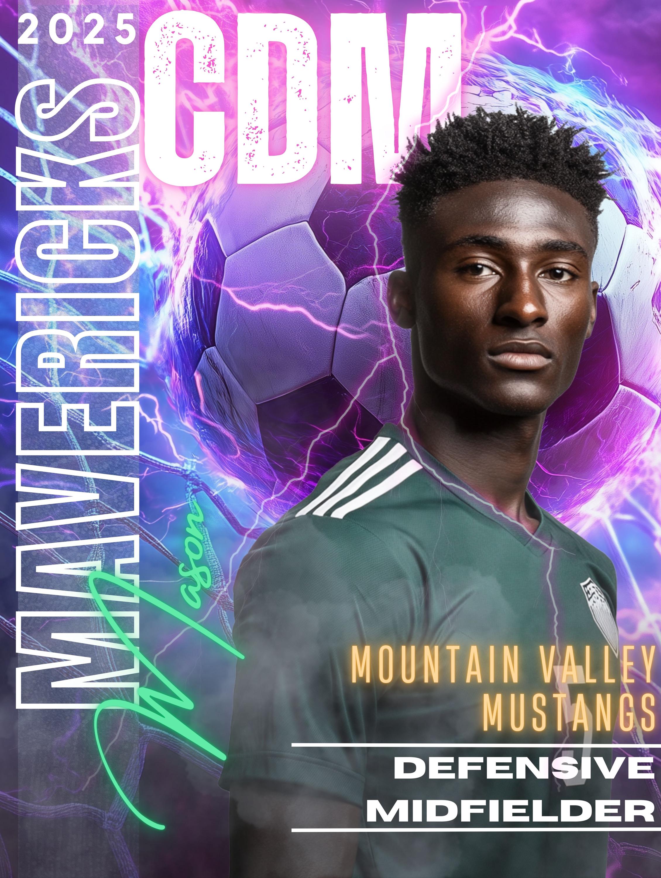 Purple Lightning Soccer Canva Template Customizable Sports Poster ...