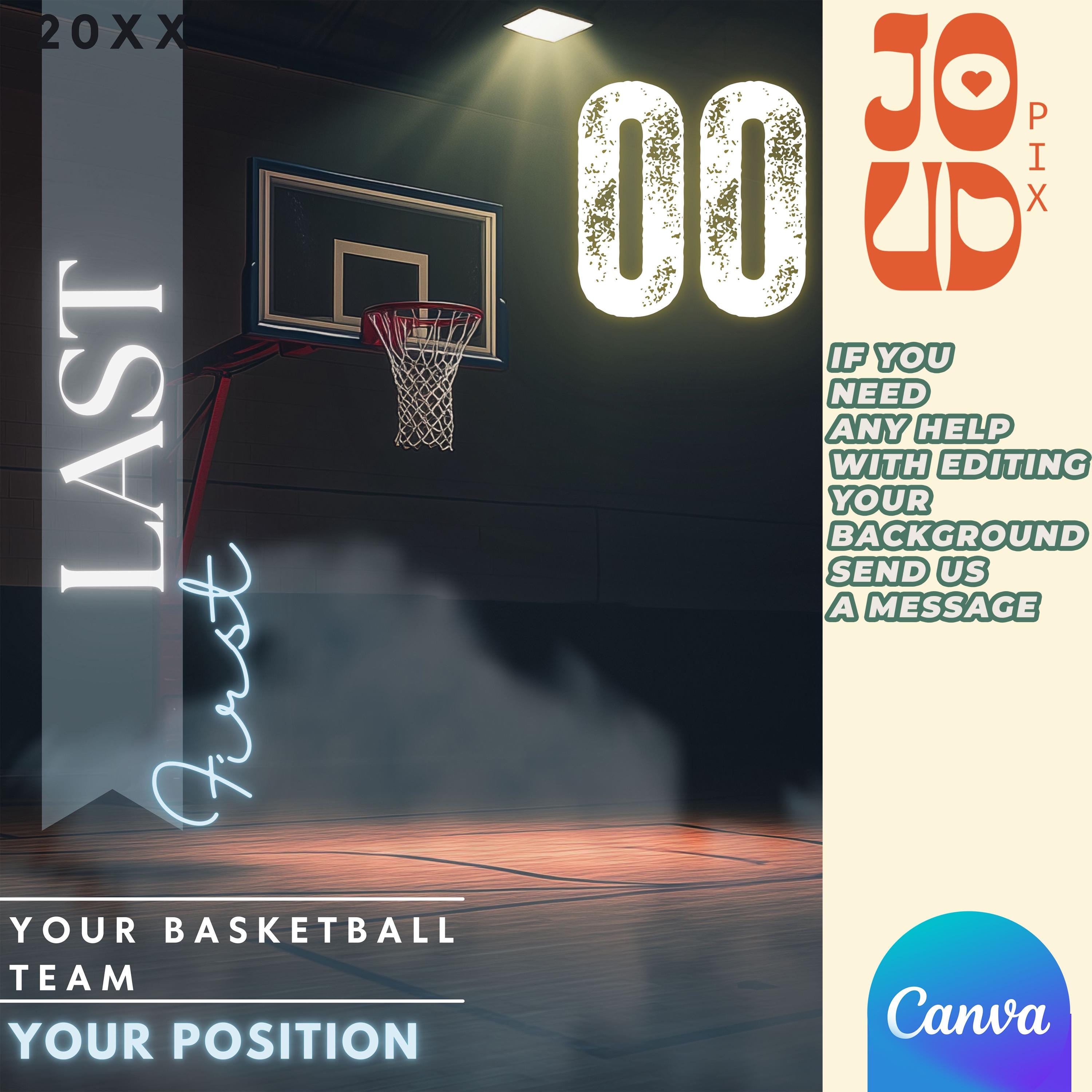 Spotlight Basketball Canva Template | Senior Sports Poster ...