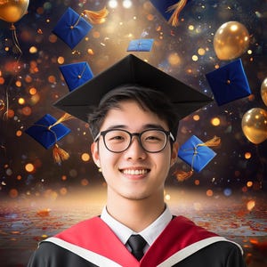Glitter Graduation Photo Backgrounds: Senior Portrait Digital Backdrops ...