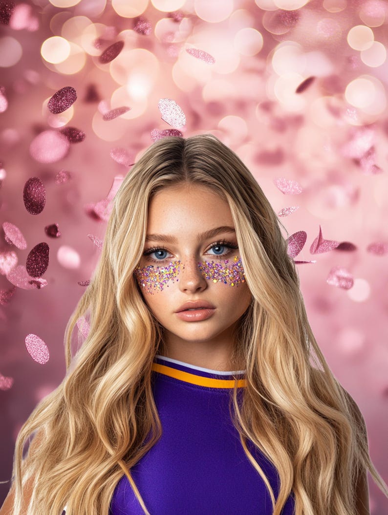 120 Cheer & Dance Glitter Confetti Digital Backdrops | Senior Posters ...