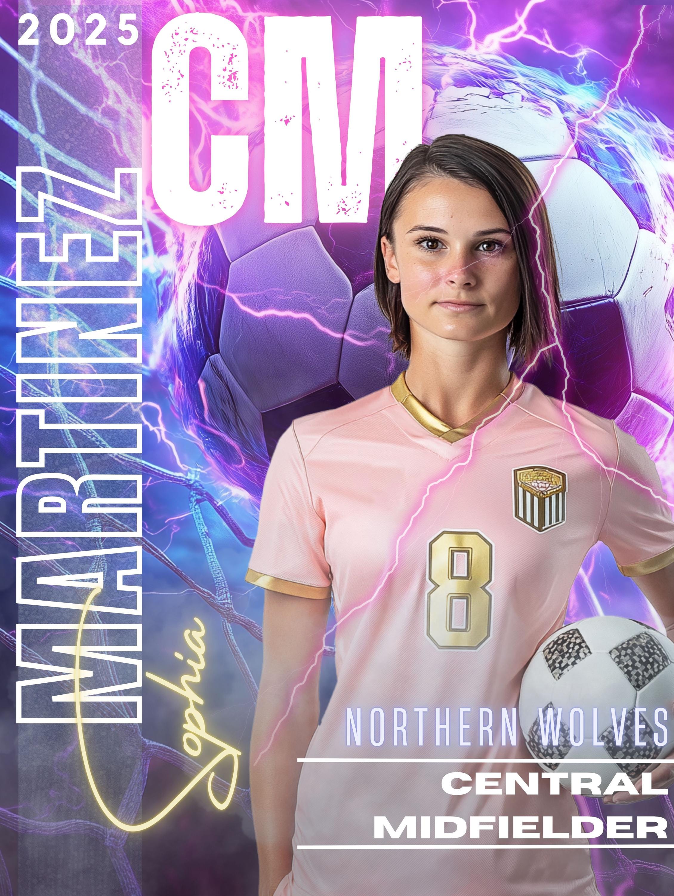 Purple Lightning Soccer Canva Template Customizable Sports Poster ...