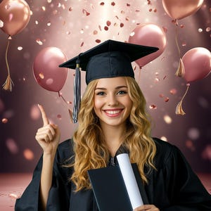 Glitter Graduation Photo Backgrounds: Senior Portrait Digital Backdrops ...