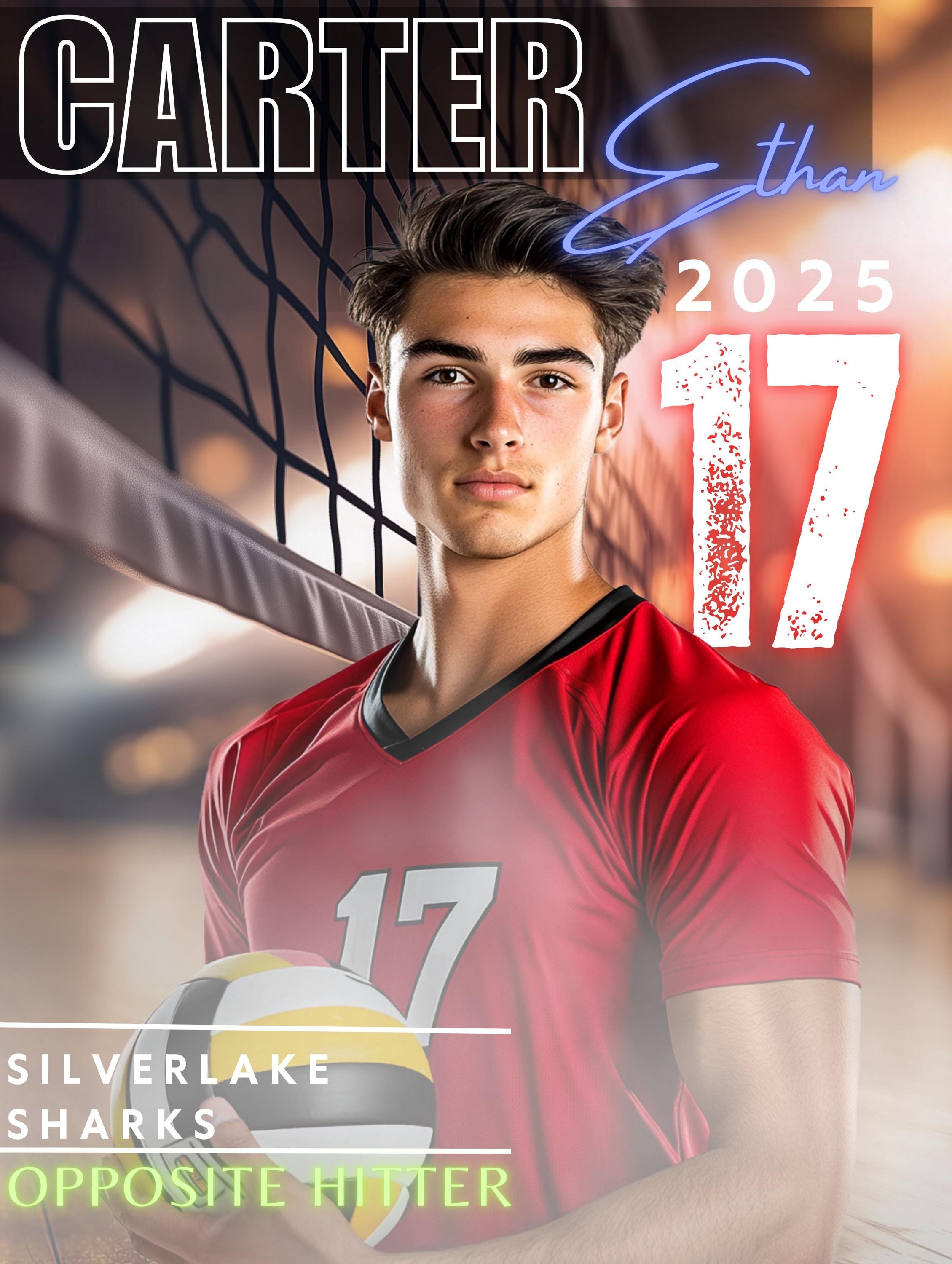 Volleyball Senior Sports Poster: Custom Team Banner Canva Template - Etsy