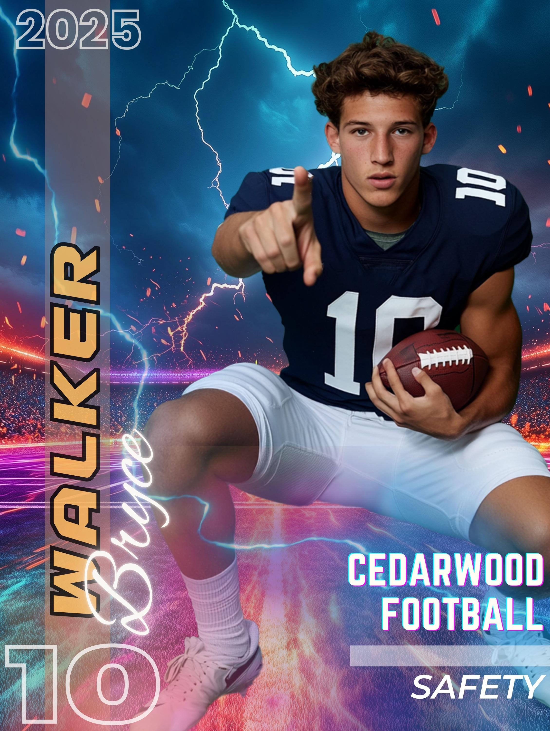 Colorful Thunder Football Poster Canva Template Dynamic Football ...