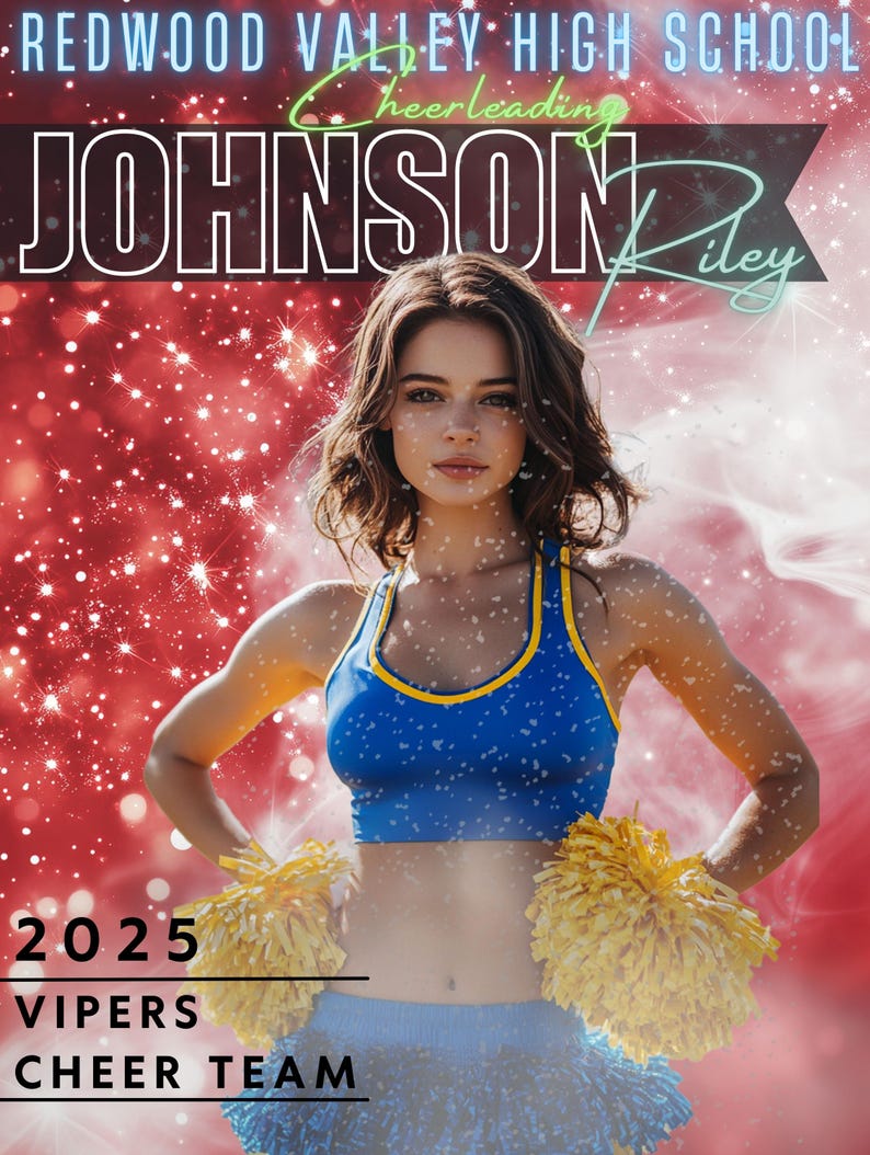 Cheerleading Canva Template | Red and White Sparkles Cheer Background ...