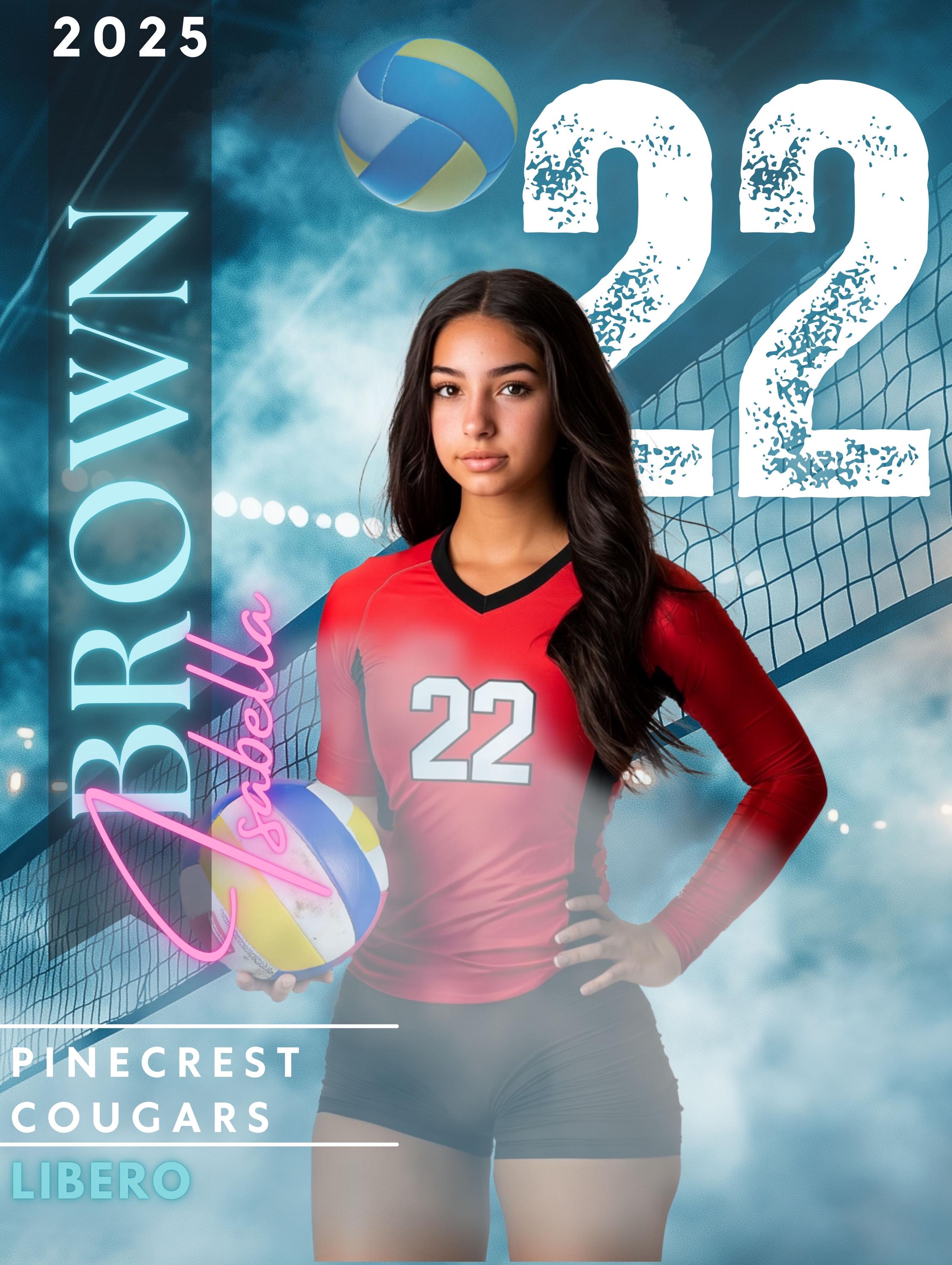 Volleyball Poster Canva Template | Senior Sports Design | Custom ...