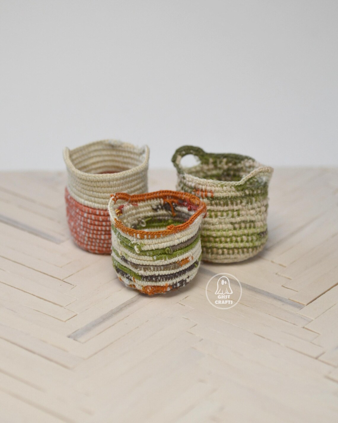 Miniature Scrap Thread Basket for Dollhouses - 1:12 Scale Handmade ...