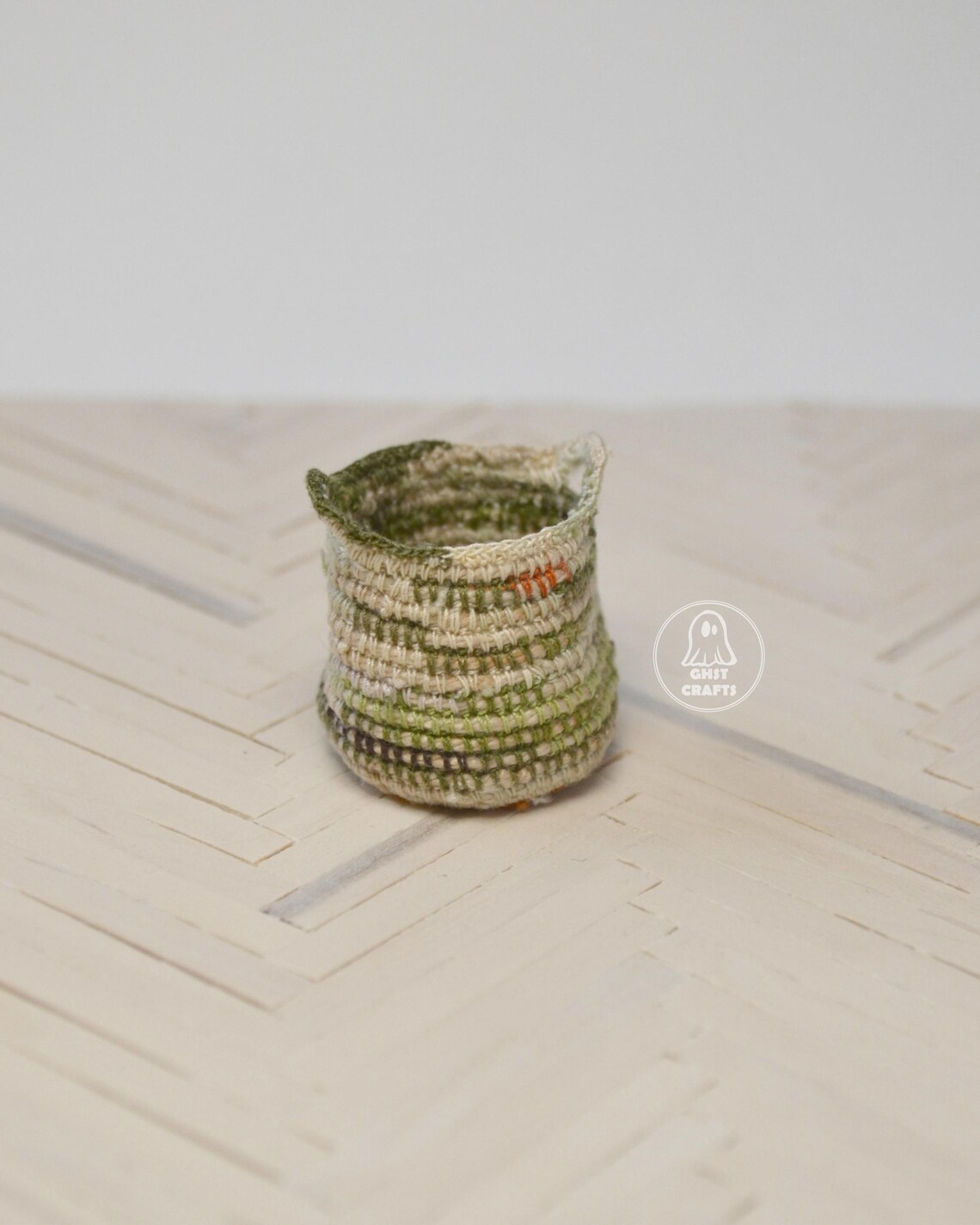 Miniature Scrap Thread Basket for Dollhouses - 1:12 Scale Handmade ...