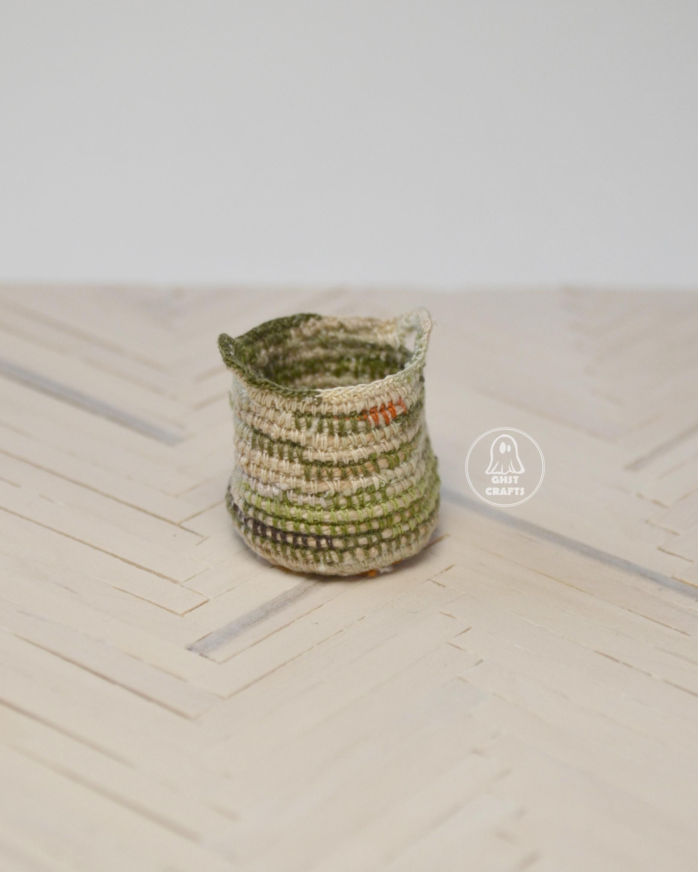 Miniature Scrap Thread Basket for Dollhouses - 1:12 Scale Handmade ...