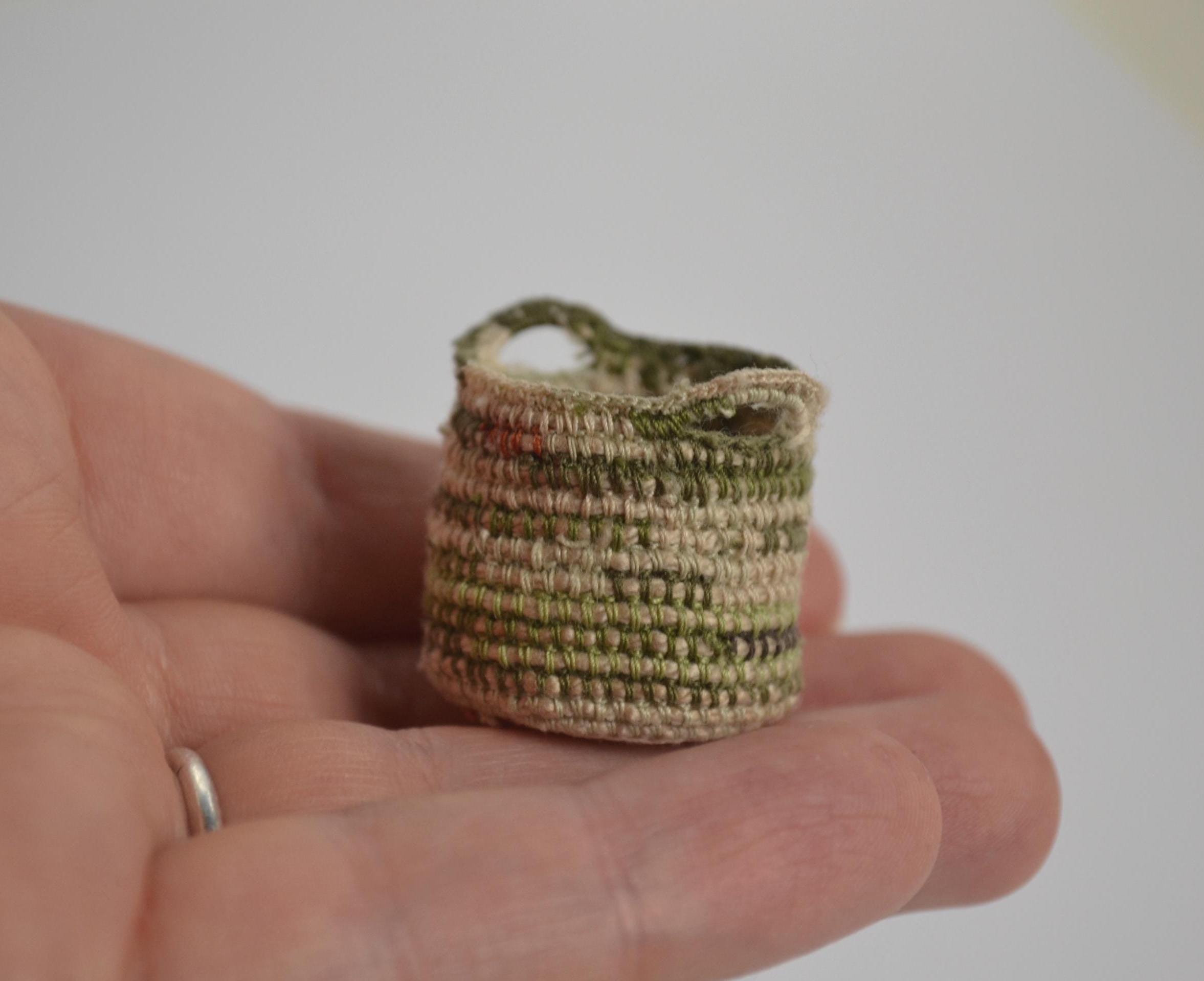 Miniature Scrap Thread Basket for Dollhouses - 1:12 Scale Handmade ...