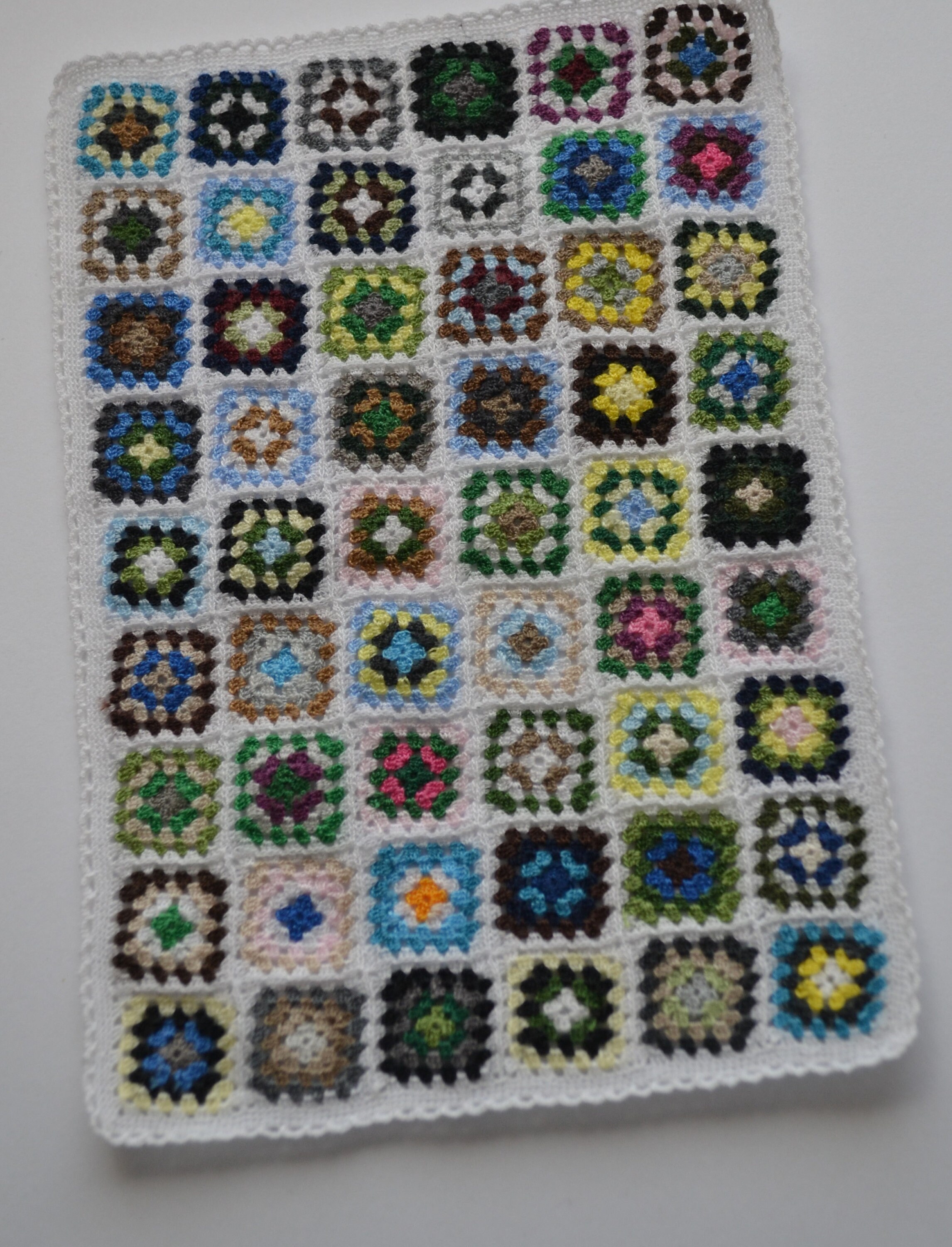 Miniature 1:12 Scale Granny Square Blanket, Handmade Blanket for ...