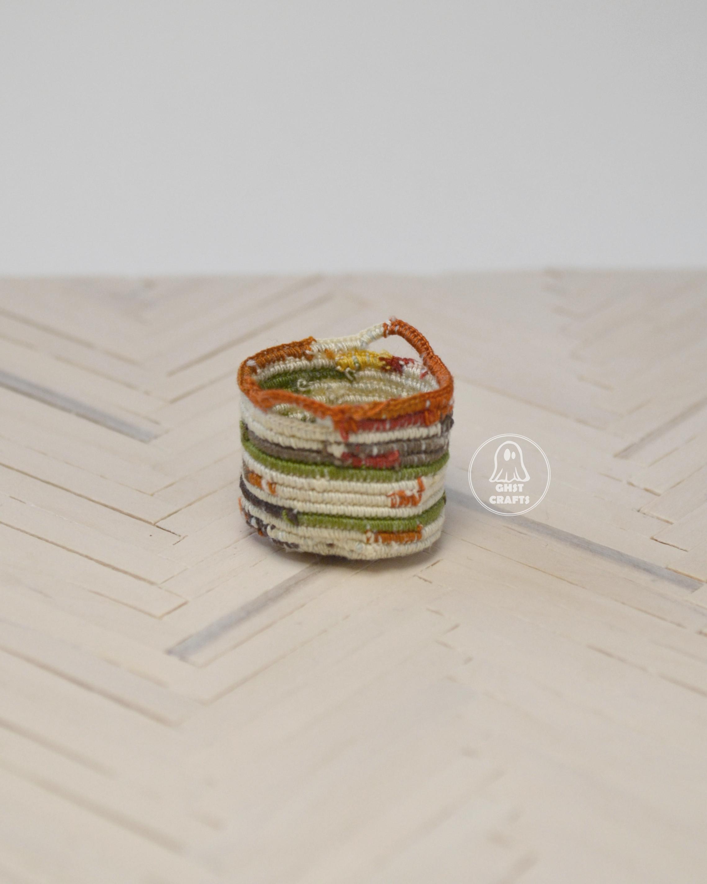 Miniature Scrap Thread Basket for Dollhouses - 1:12 Scale Handmade ...
