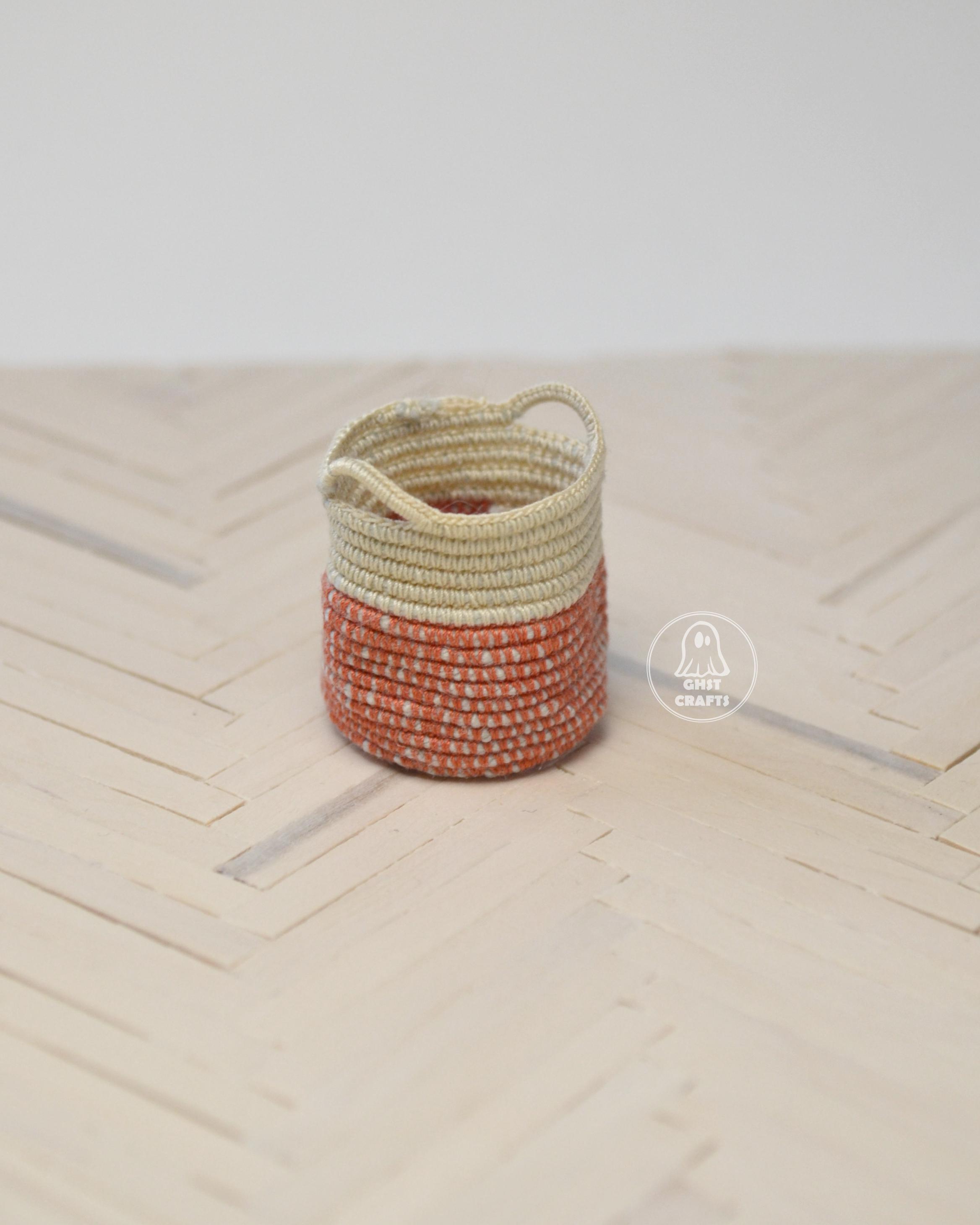 Miniature Scrap Thread Basket for Dollhouses - 1:12 Scale Handmade ...
