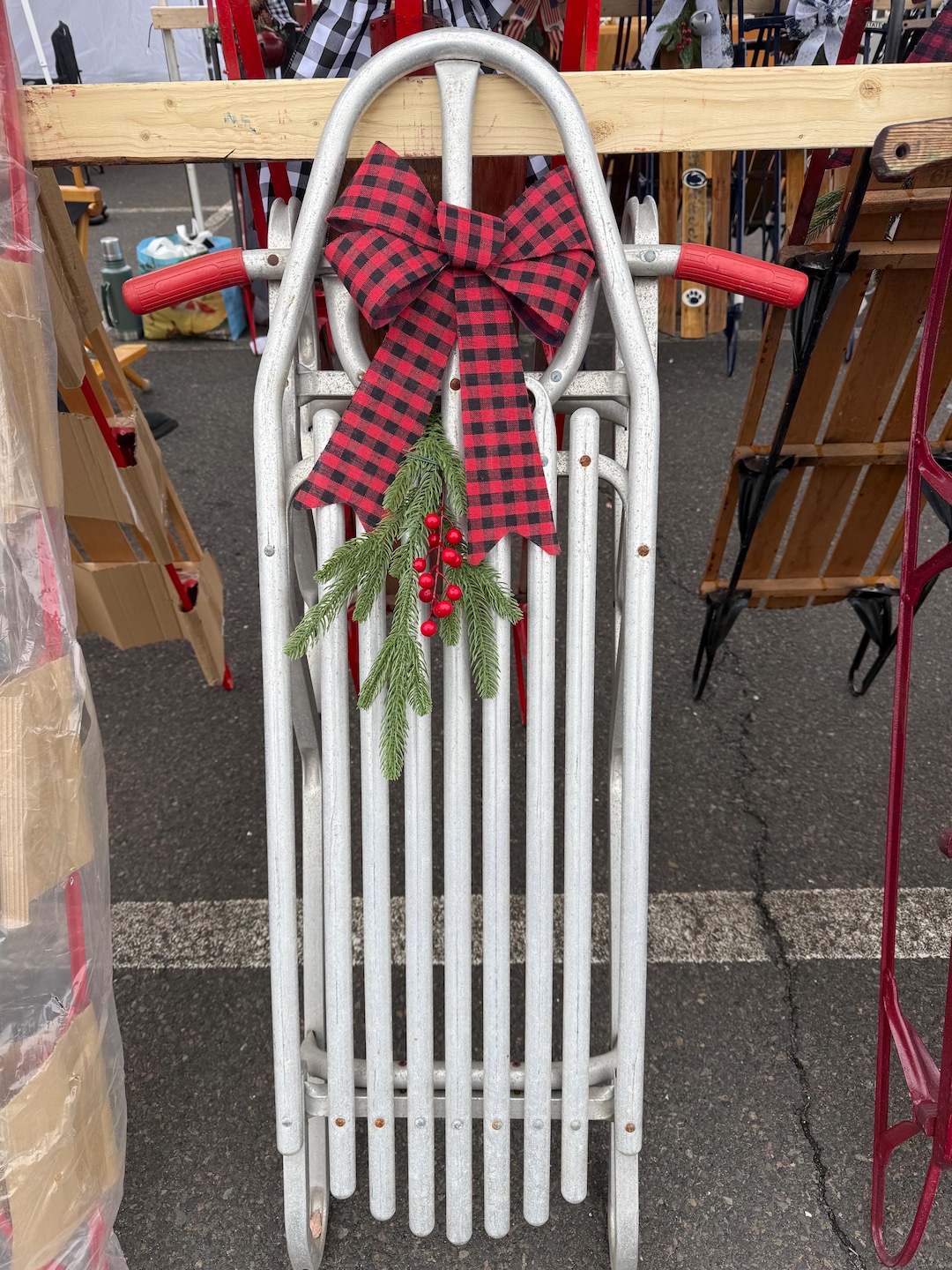 Vintage Christmas Sled Reclaimed From Barns of Bucks County Pa. Rail ...
