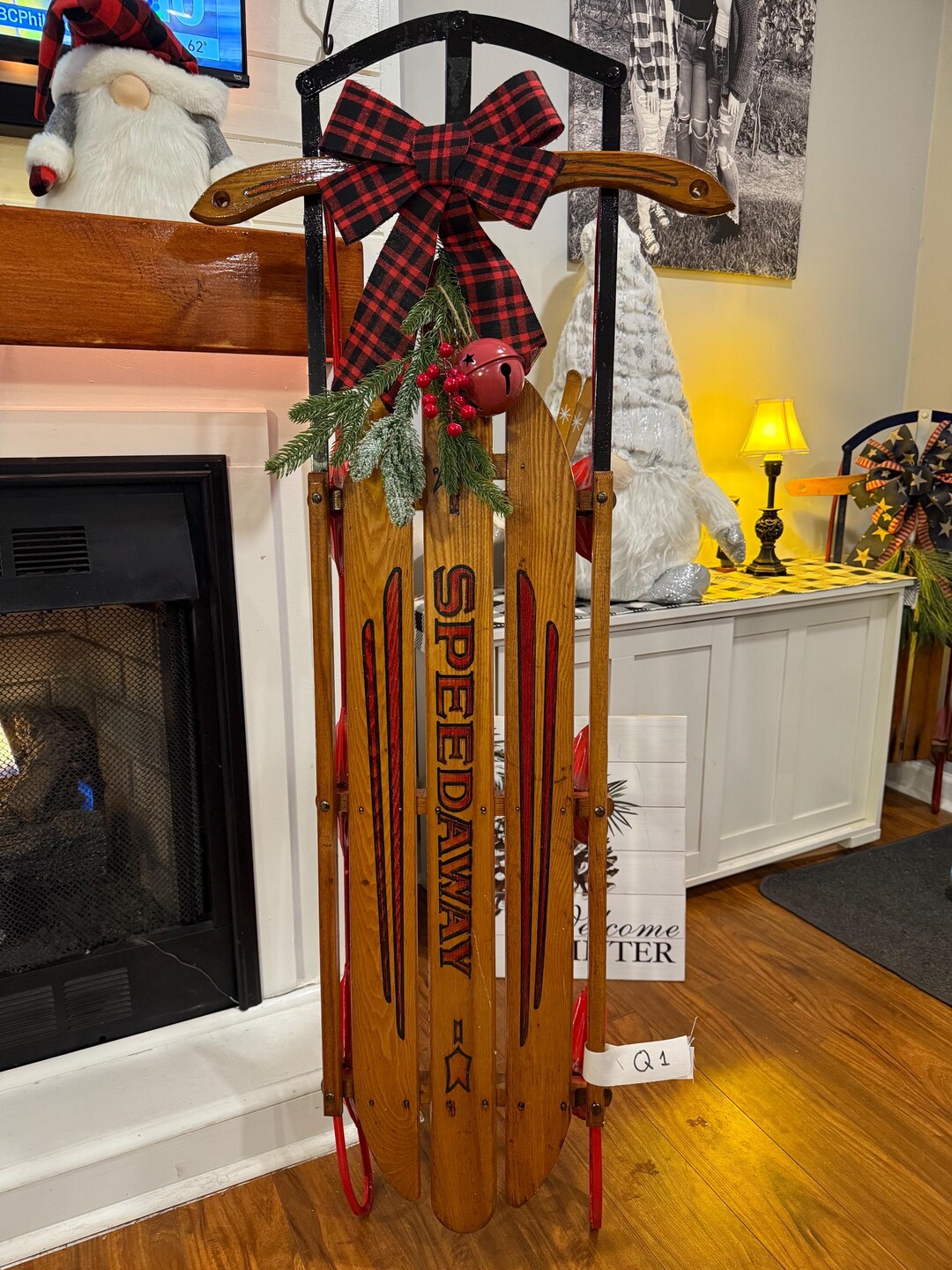 Vintage Christmas Sled Reclaimed From Barns of Bucks County Pa. Rail ...