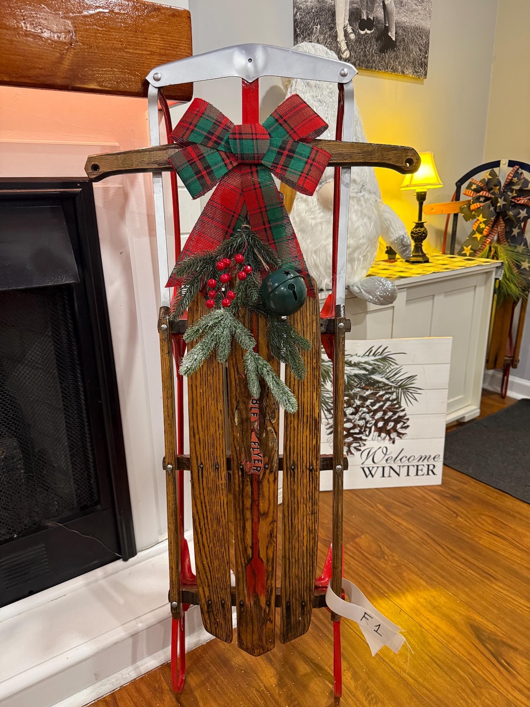 Vintage Flexible Flyer Christmas Sled Reclaimed From Barns of Bucks ...