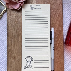 Handmade Charcoal Grill Tear-off Notepad. Strathmore Writing Paper in ...