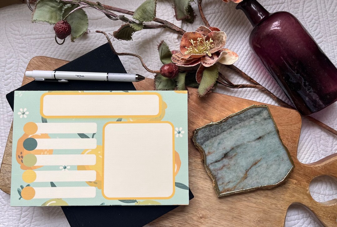 Handmade Tear-off Notepad. Half-sheet Notepad. Blank Daily Planner ...