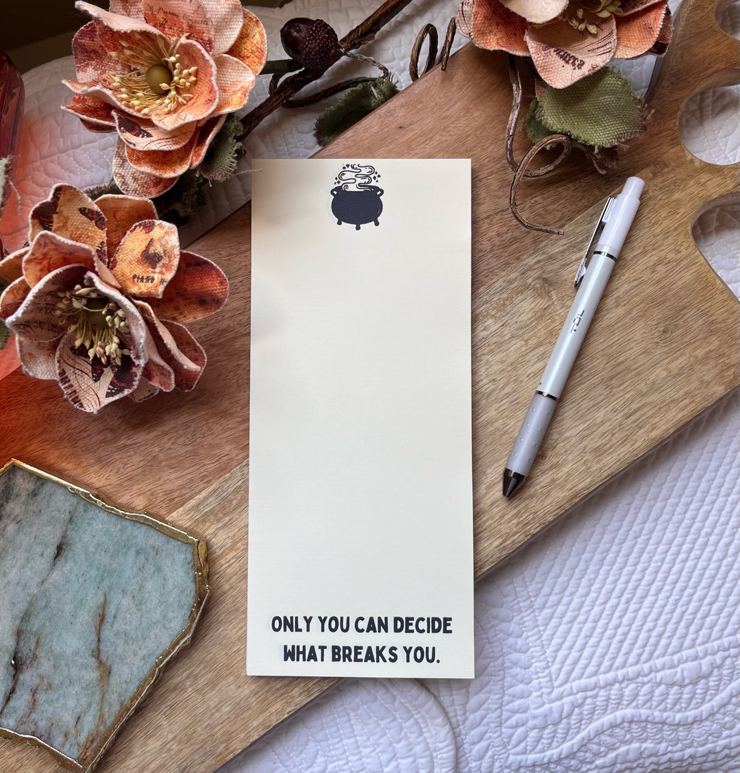 Handmade Tear-off Notepad. ACOTAR / Sarah J. Maas Quote, Gifts for ...