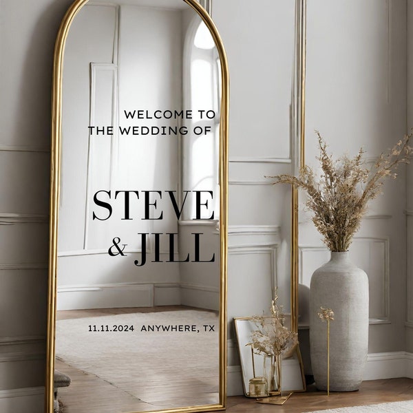 Welcome Sign Decal Mirror - Etsy