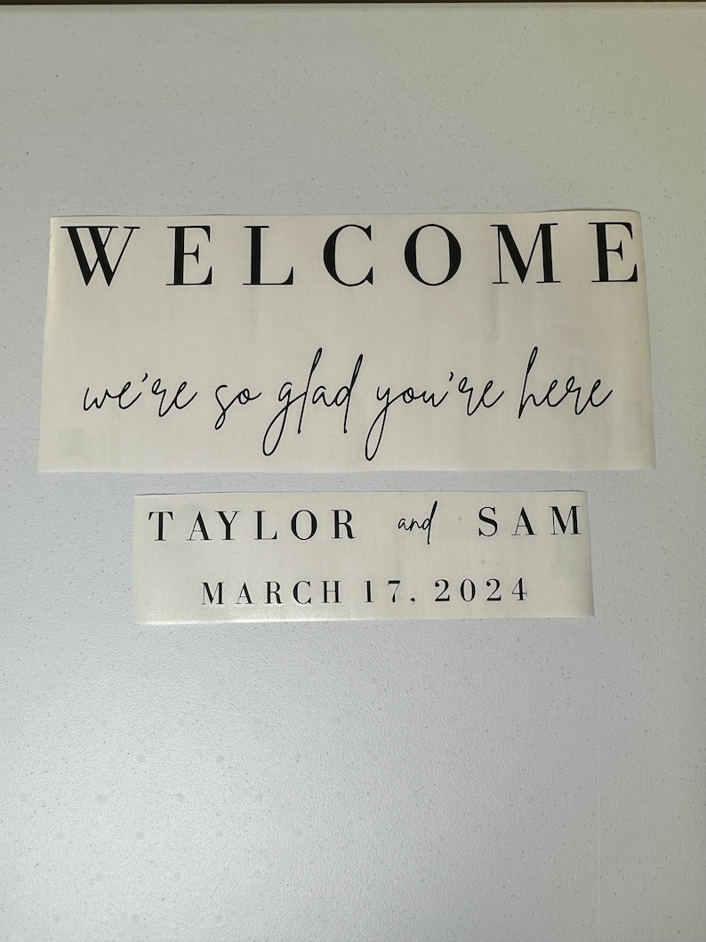 Wedding Flower Box Welcome Vinyl Decal - Etsy