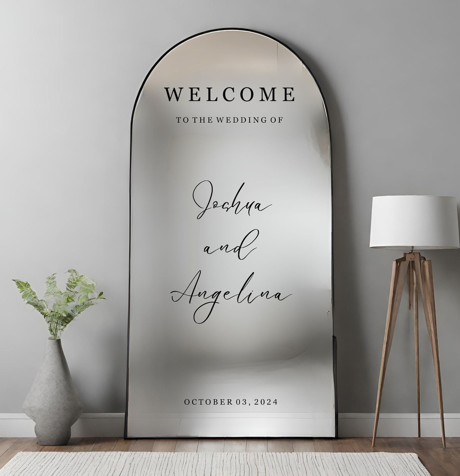 Welcome to Our Wedding Mirror Decal - Etsy