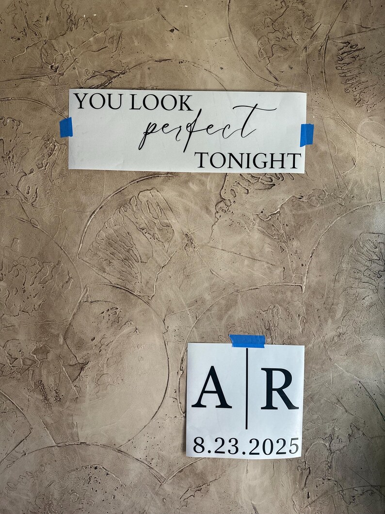You Look Perfect Tonight Selfie Wedding Mirror Decal - Etsy