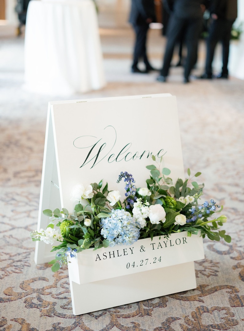 Wedding Flower Box Welcome Vinyl Decal - Etsy