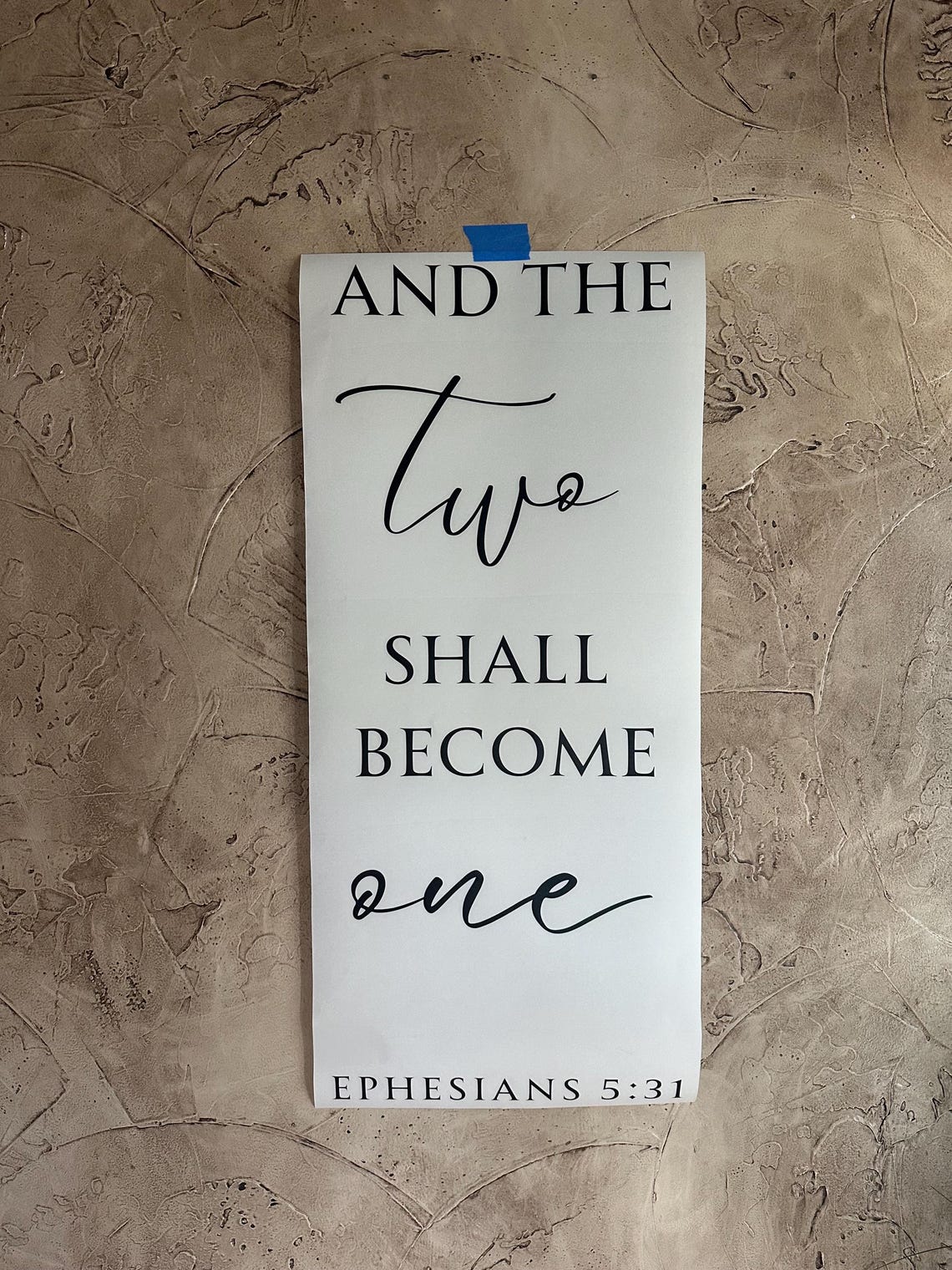 The Two Shall Become One Bible Wedding Mirror Decal - Etsy