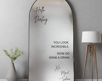 Hello Darling / Friends You Look Incredible Wedding Welcome Mirror ...