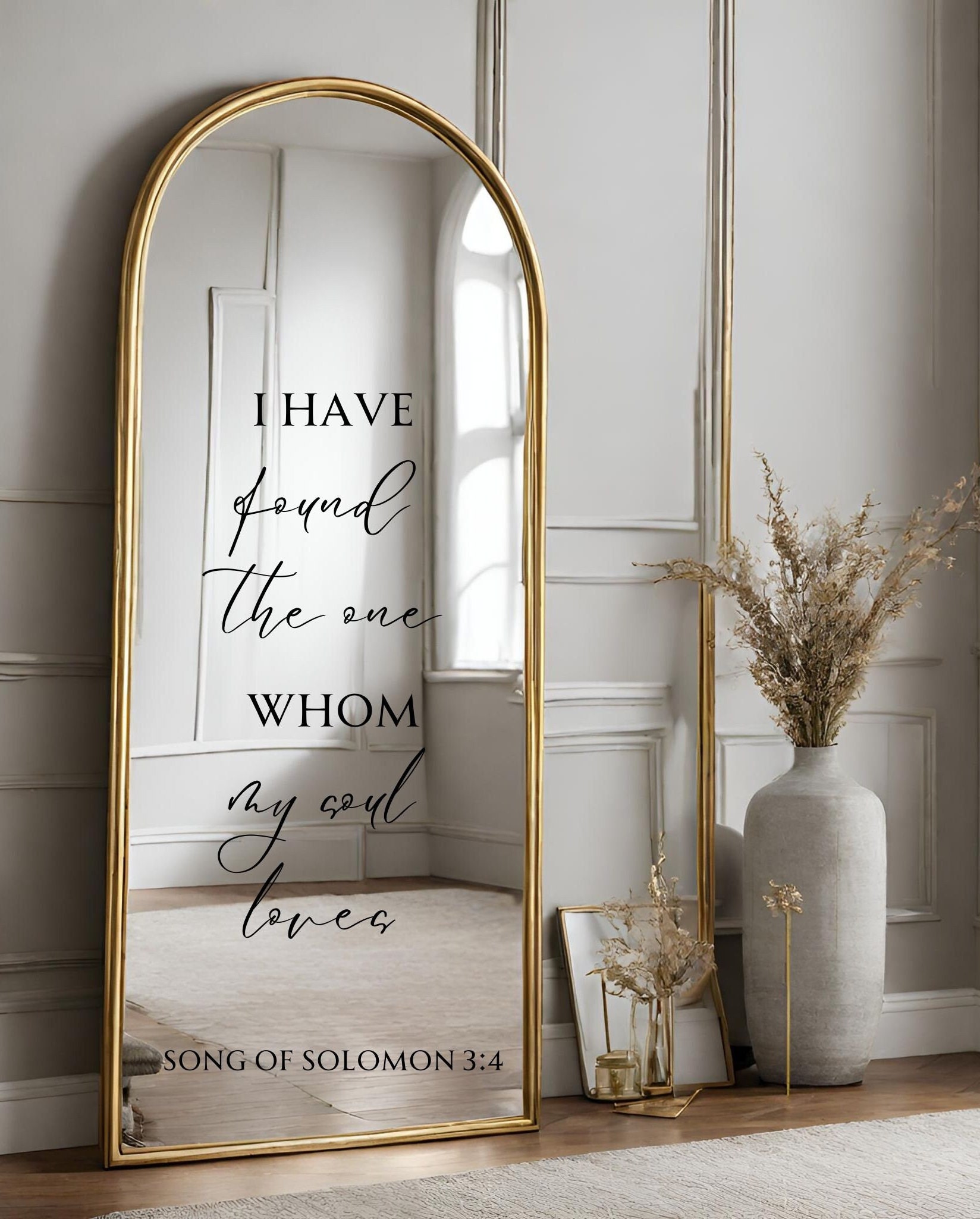 Wedding Mirror Decal Bible Verse I Have Found the One Whom My Soul ...