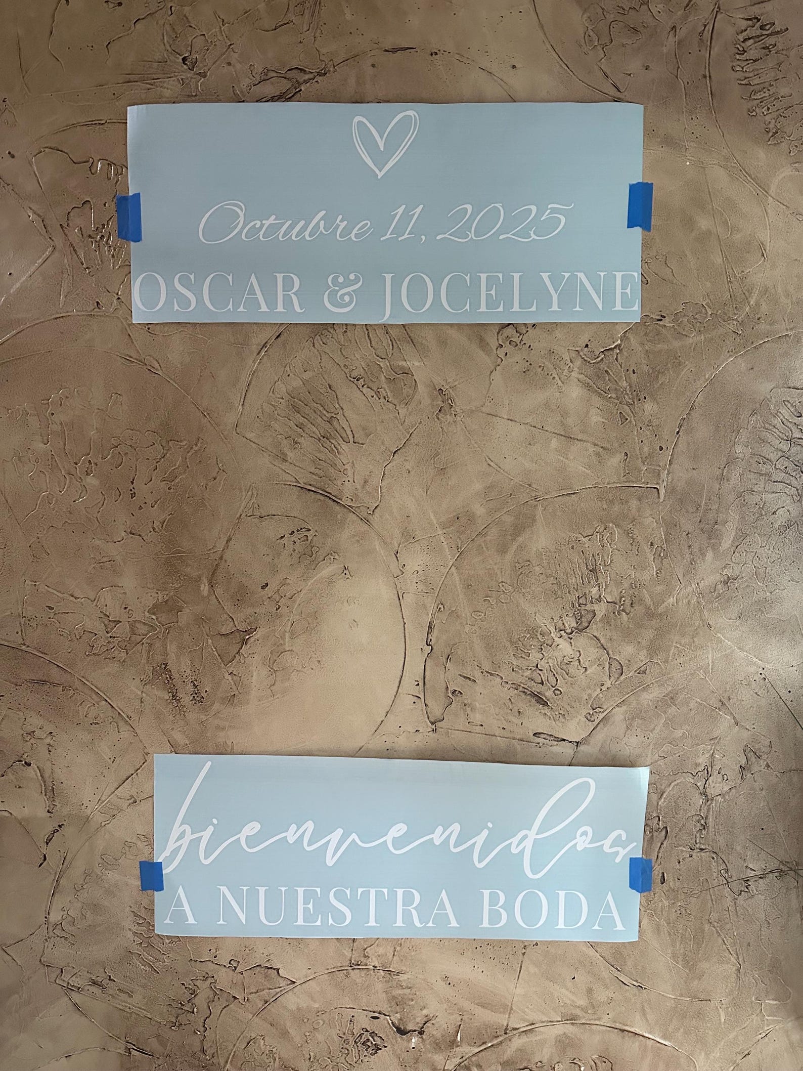 Bienvenidos a Nuestra Boda Wedding Mirror Decal. Spanish Bilingual ...