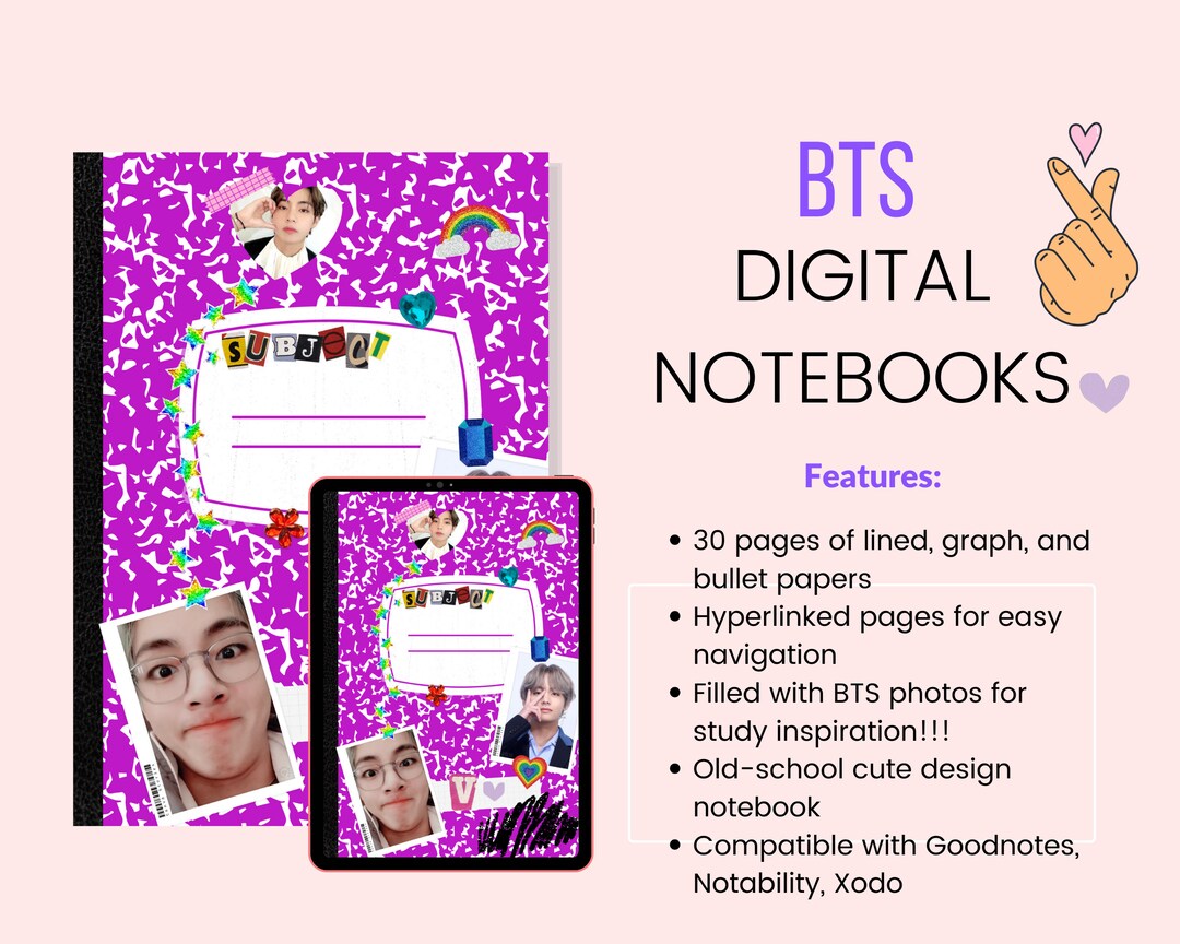 Digital Notebook KPOP BTS | ARMY, Goodnotes, Ipad, Xodo Notability, Bts ...