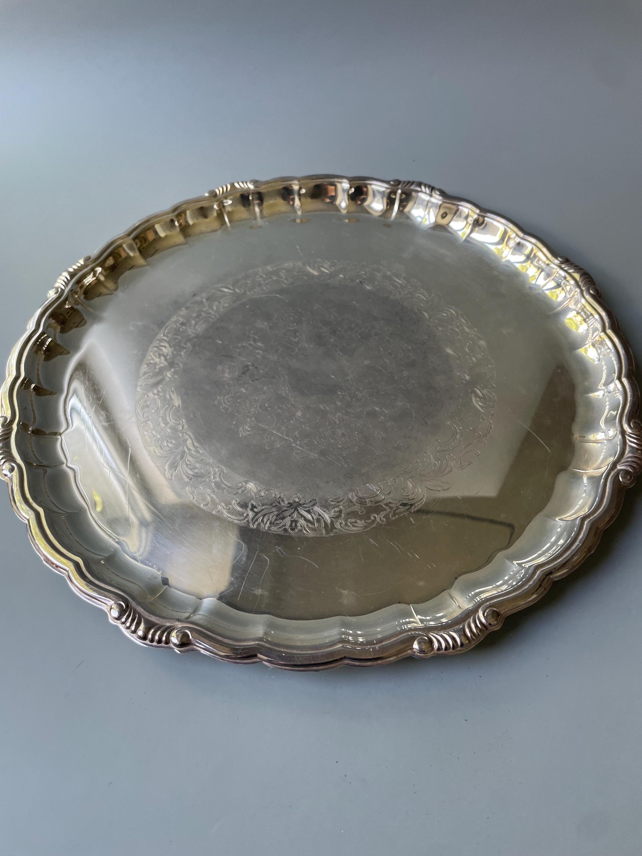 Vintage Swedish GAB Serving Tray / Silver Plated / Decorative ...